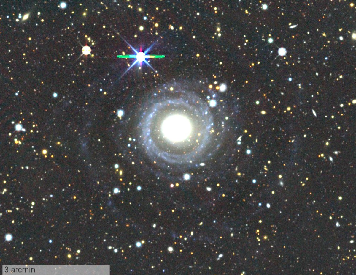 Very faint outer ring that may well be an extension of it's inner ...