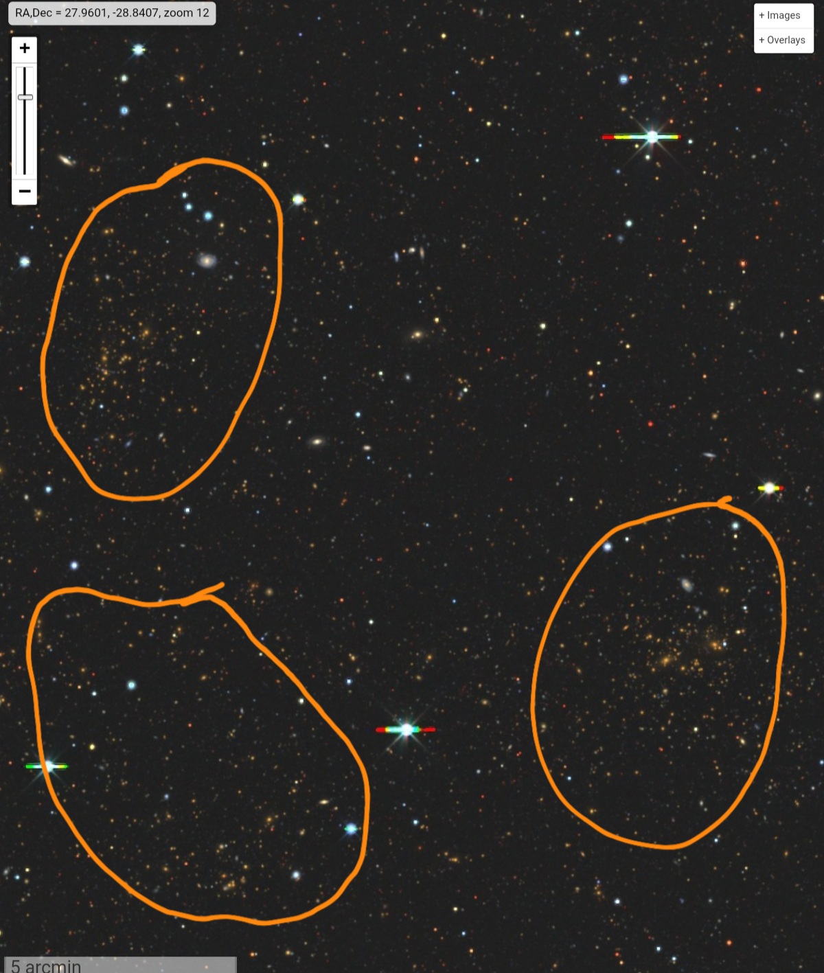Two large clusters (& a smaller one to the south) possibly on a path to ...