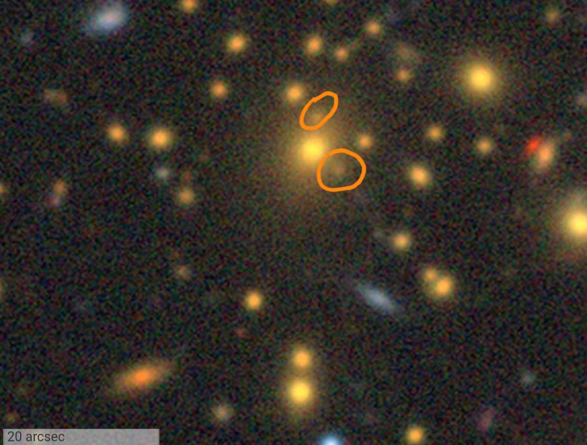 Possibly a multiple image - Gravitational lenses - LegacySurvey.org ...