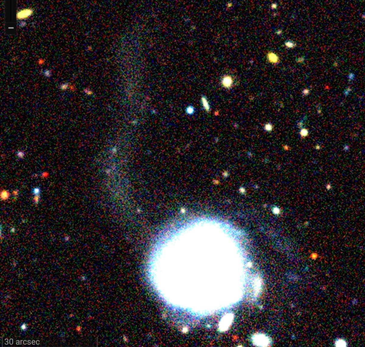 Starburst with faint stellar tail(s) - Interesting things ...